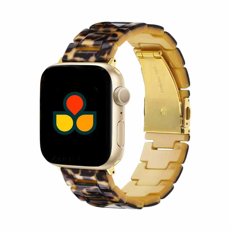 Amber Resin Tortoise Shell Apple Watch Band | Lightweight Strap - Anhem